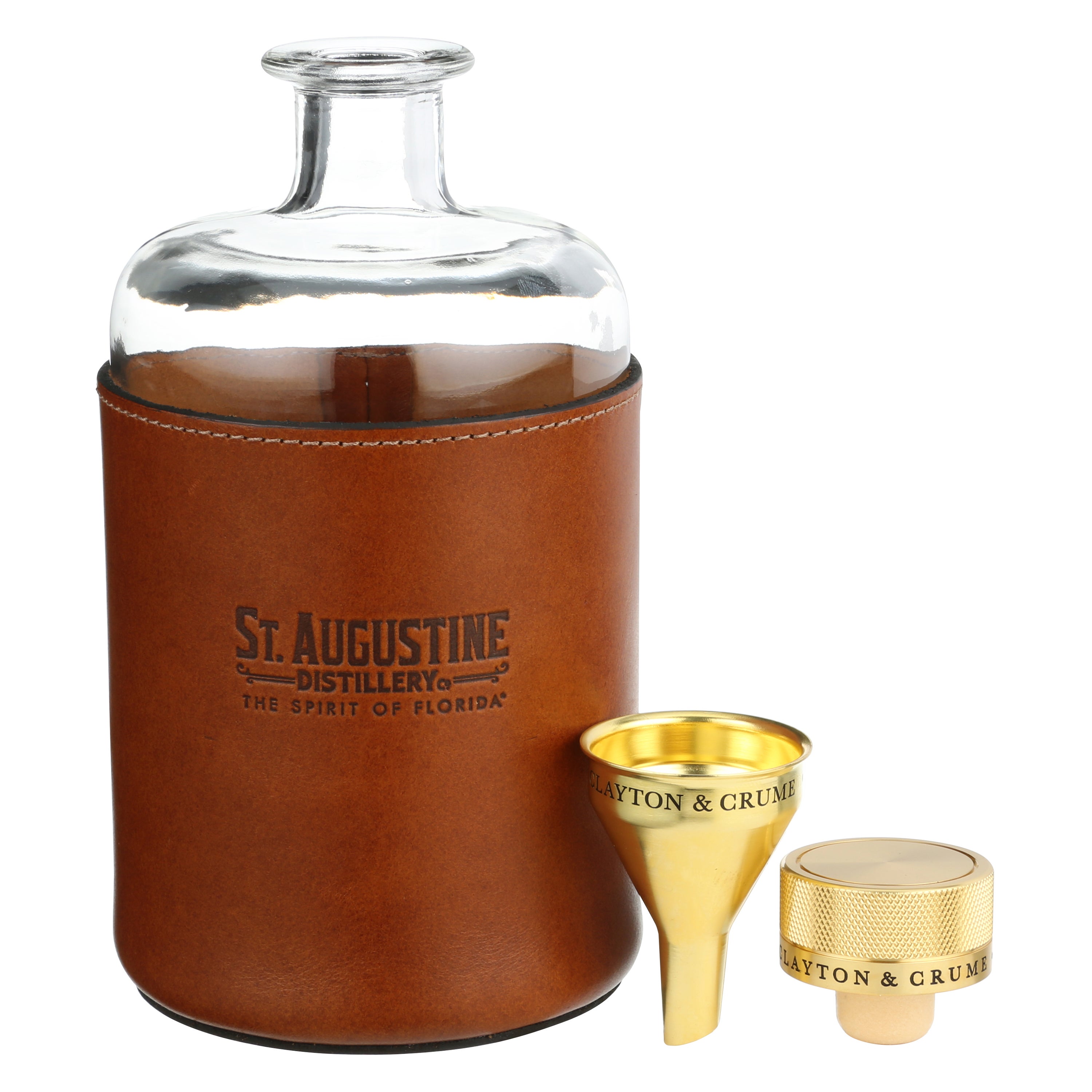 Leather Wrapped Decanter | St. Augustine Distillery Online Store